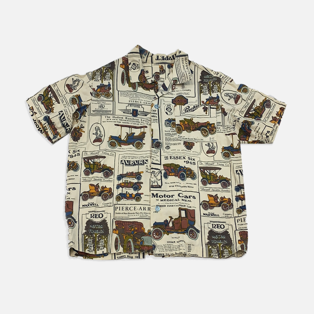 vintage motor cars button up – The Era NYC