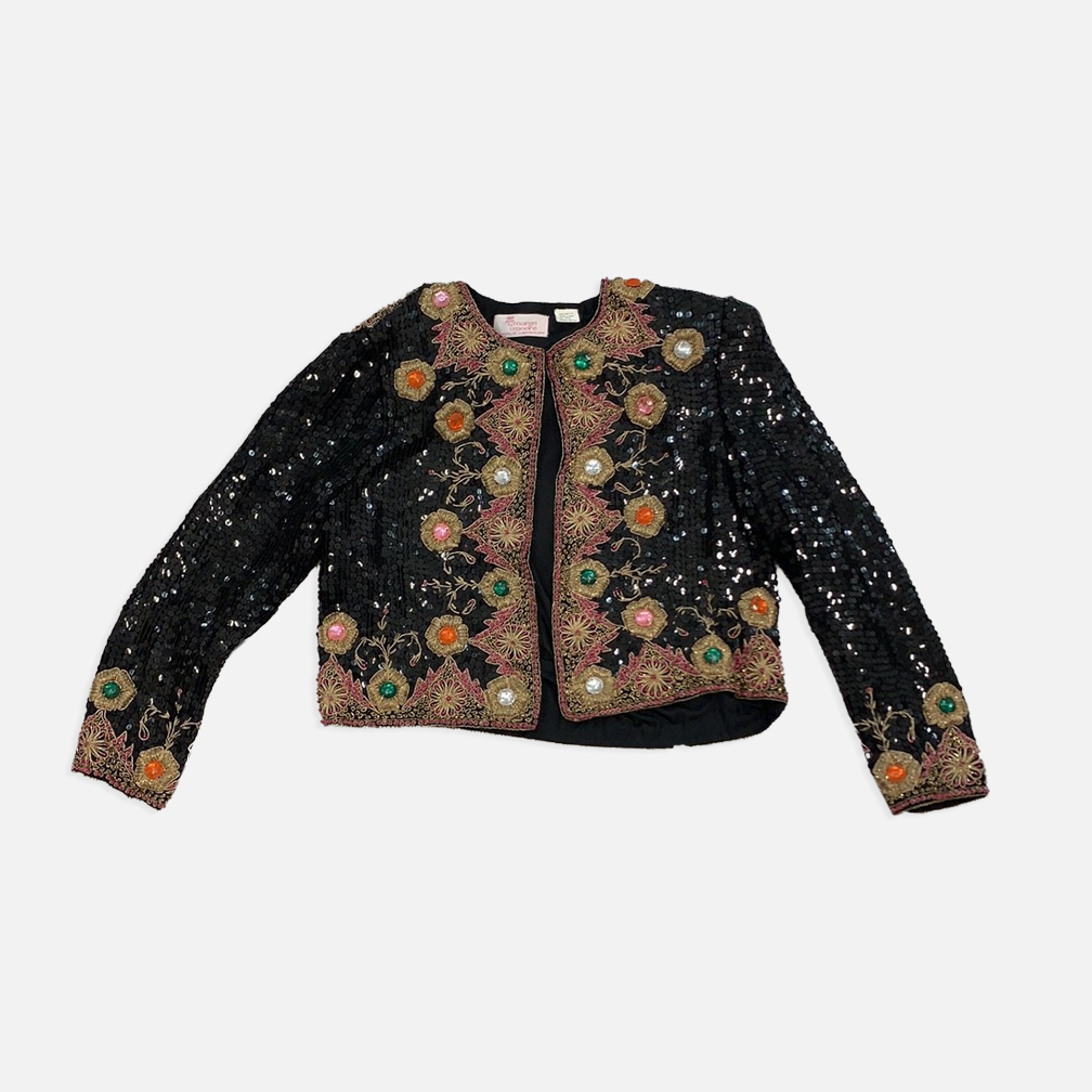 Vintage Margo Moore black sequins top – The Era NYC