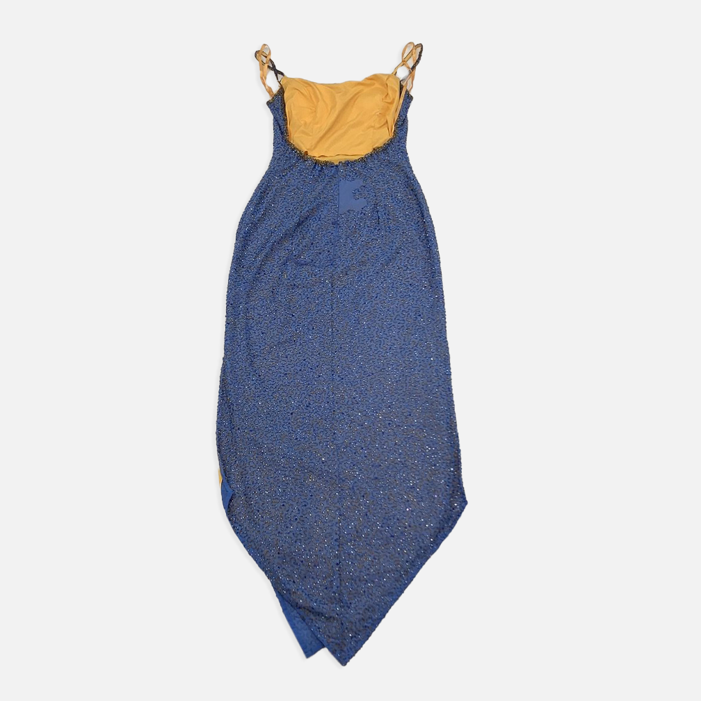 Vintage Je Matadi by Sean Mehta blue beaded dress – The Era NYC