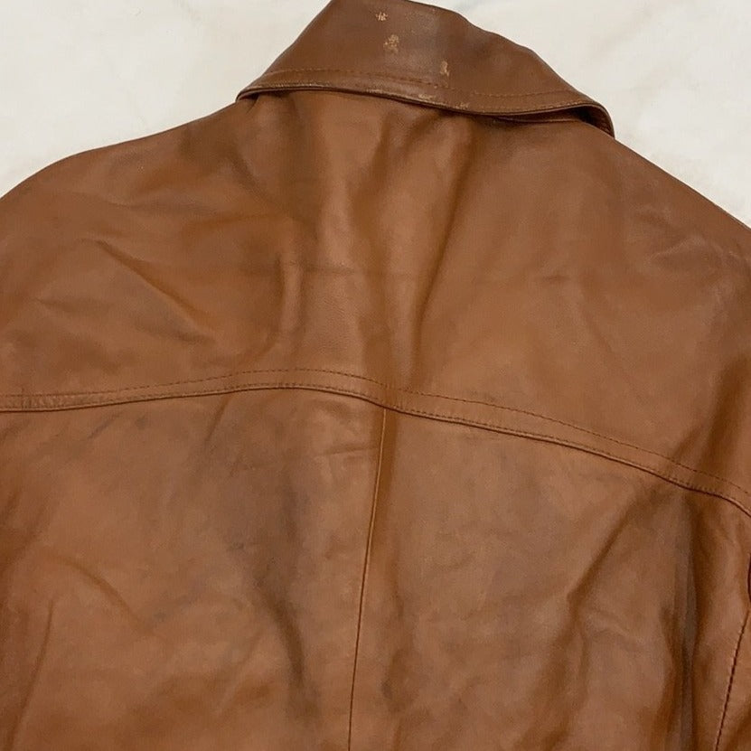 Vintage Chestnut Brown leather jacket – The Era NYC