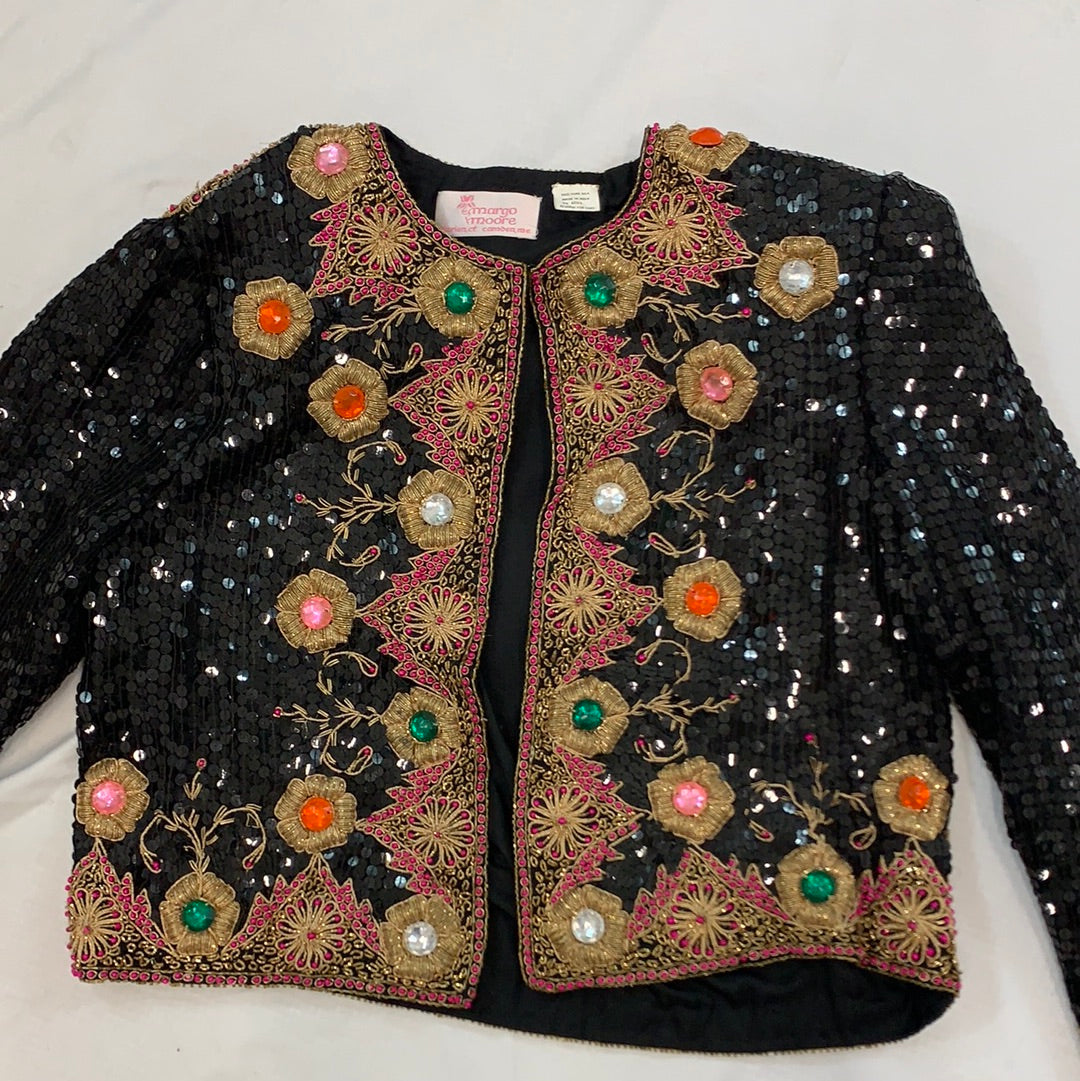 Vintage Margo Moore black sequins top – The Era NYC