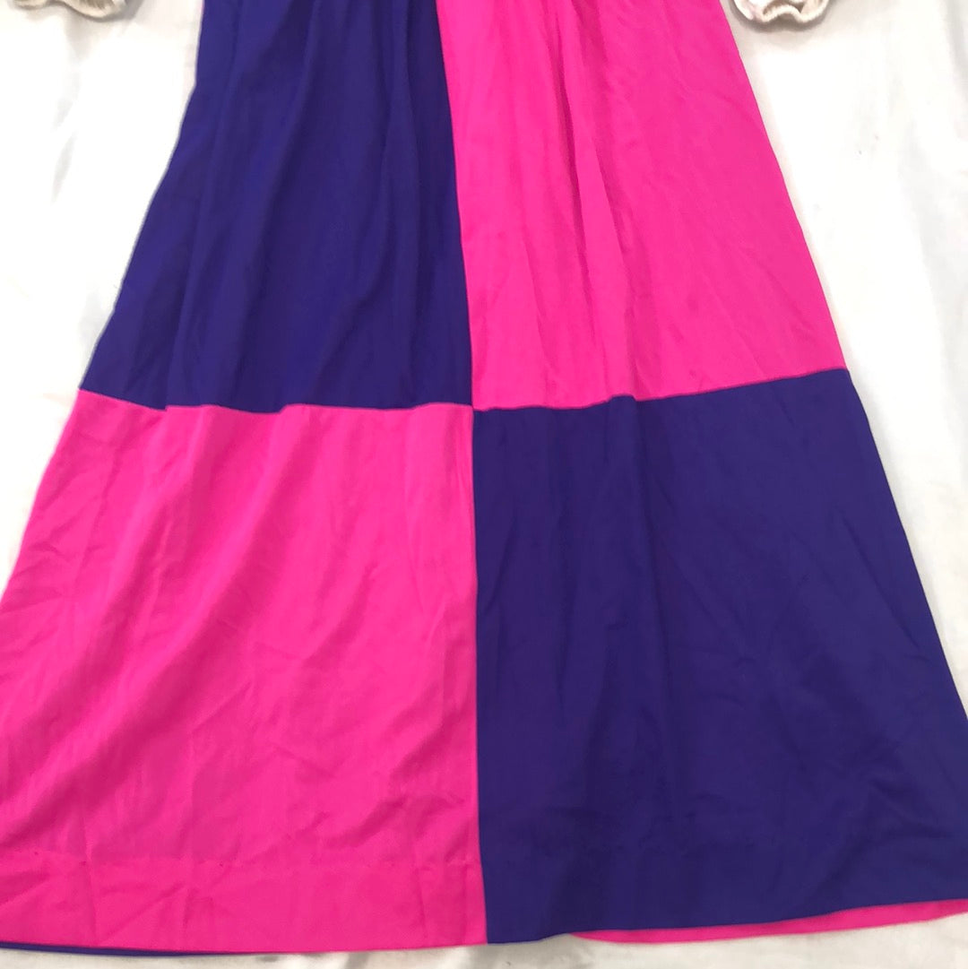 Vintage Pink & Purple Color Block Dress – The Era NYC